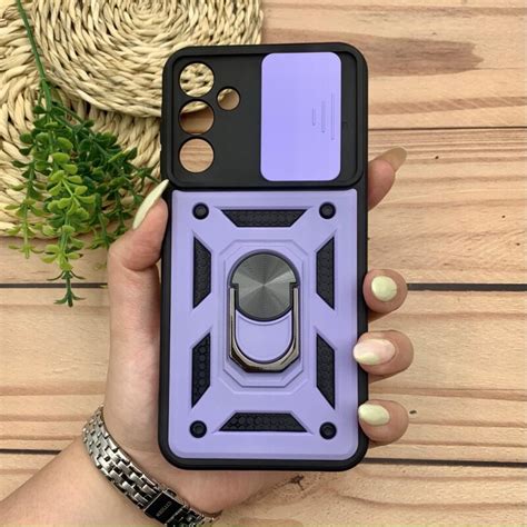 قاب گوشی Galaxy A15 سامسونگ اورجینال بتمن ضد ضربه مقاوم لیزری هولدر دار محافظ لنز دار کشویی یاسی