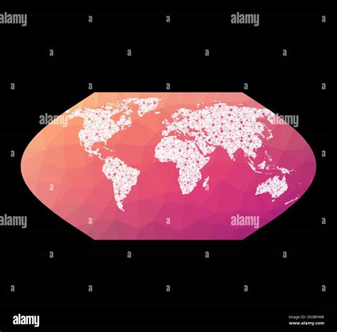 World Network Map Eckert V Projection Wired Globe In Eckert 5