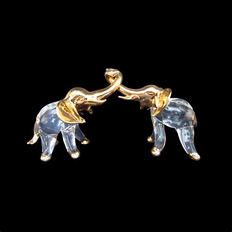 Handmade Blown Glass Elephant Figurine Cake Topper Etsy
