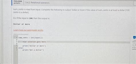Solved Num Cents Is Read From Input Complete The Following