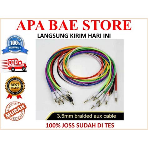 Jual Kabel Aux In Meter Kabel Audio Kabel Jack Mm Shopee Indonesia