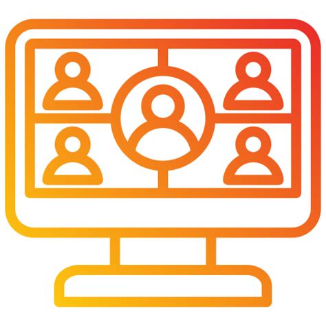 Virtual Class Generic Gradient Outline Icon