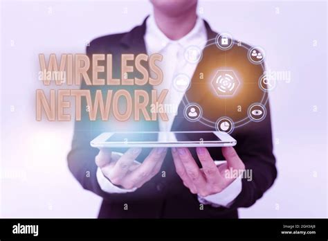 Writing Displaying Text Wireless Network Internet Concept Computer Network That Uses Wireless