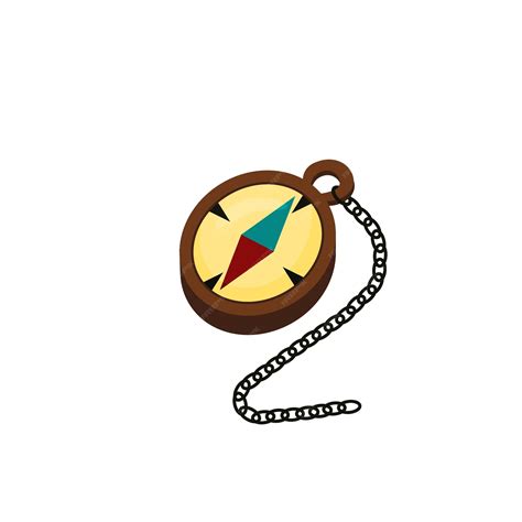Premium Vector Geography Compass Cartoon Vintage Navigation Compass In Cartoon Style Vector