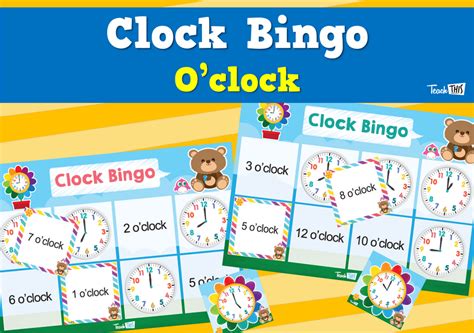 Clock Bingo Oclock Teacher Resources And Classroom Games Teach
