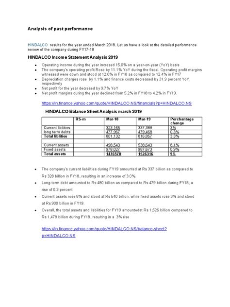 Analysis Of Past Performance Pdf Return On Equity Corporations