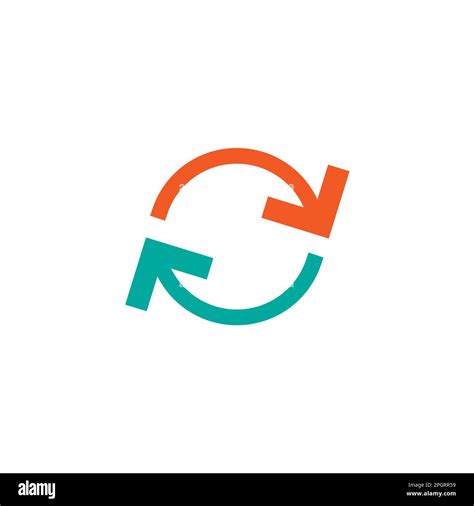 Refresh Or Repeat Icon Two Opposite Round Arrows Isolated On White