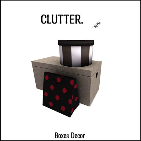 Second Life Marketplace Clutter Boxes Decor