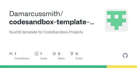 Github Damarcussmithcodesandbox Template Nuxt Nuxtjs Template For