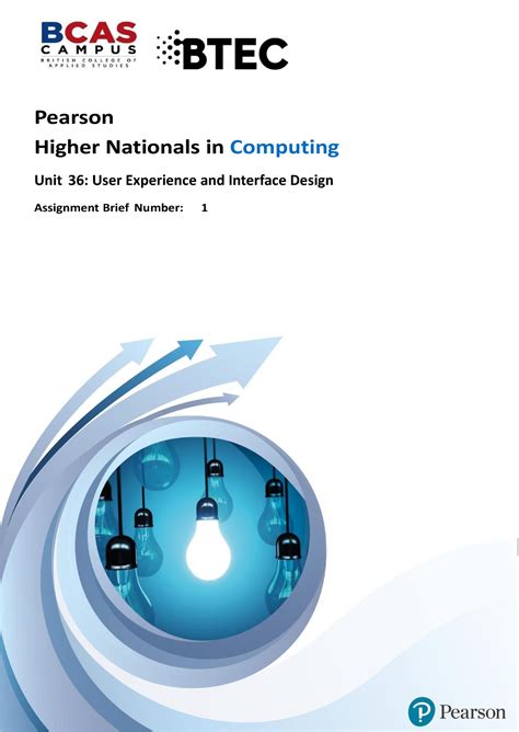 Assignment Brief Pearson Higher Nationals In Computing Unit 36 User Experience And Interface