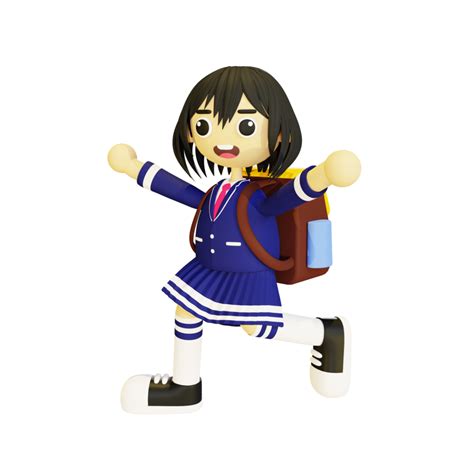 3d Female Student 12421774 Png