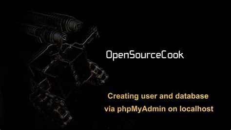 Database Creation Via Phpmyadmin On Localhost Youtube