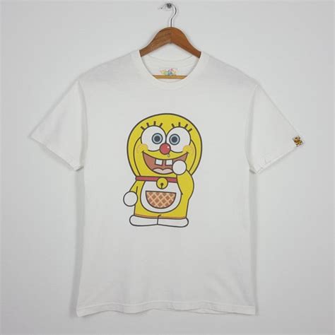 Vintage Spongebob Squarepants X Doraemon Parody T Shi… Gem