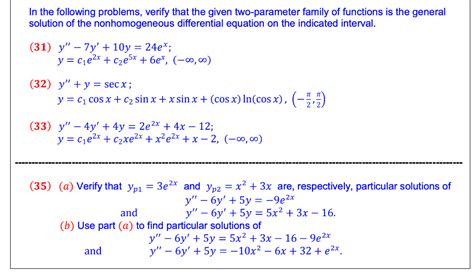 Solved In The Following Problems Verify That The Given Chegg Com