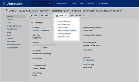 How To Create Projects In Autotask Proxuma