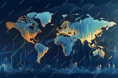 Premium Ai Image Blue World Map Global Network