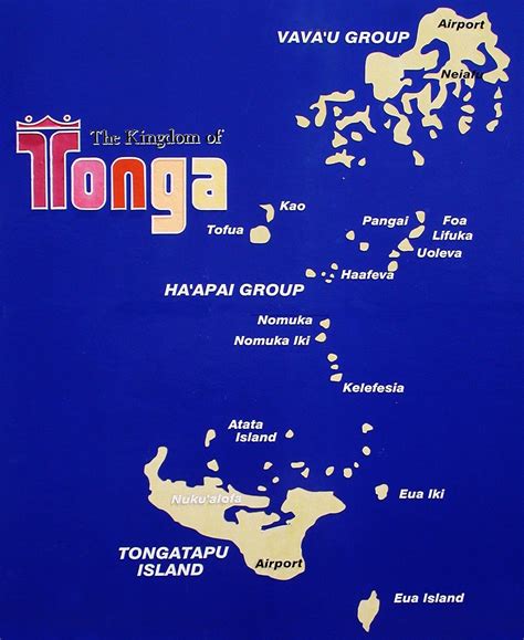 The Kingdom Of Tonga Map Tonga Island On Wikipedia Flickr