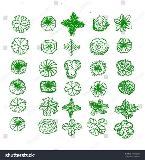 Trees Top View Architecture Landscape Design Stock Vector Royalty Free Shutterstock