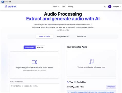 Audioxs Versatile Input Options For Ai Audio Generation