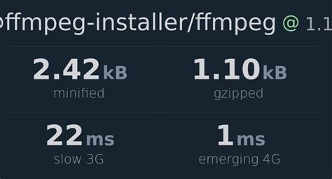 Ffmpeg Installerffmpeg Bundlephobia