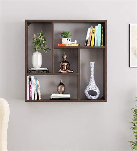 Buy Wenge Engineered Wood Javies Cubical Wall Shelf At 36 Off By Bluewud Pepperfry