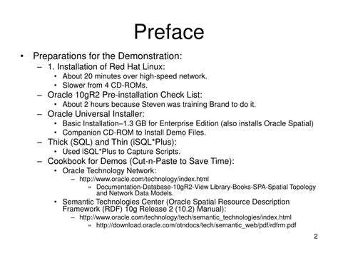 Ppt Oracle 10gr2 Rdf Spatial Network Data Model Examples Powerpoint