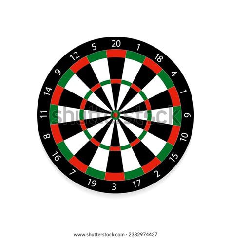 Cartoon Old Dart Board Scoring Symbol Stock Vector Royalty Free