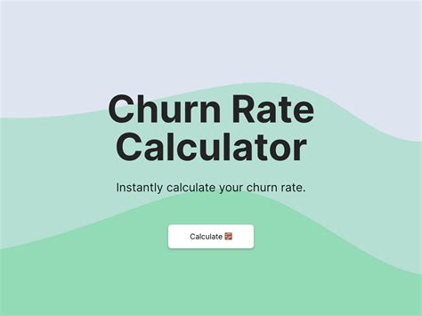 Churn Rate Calculator Free Involveme Template