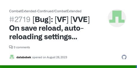 Bug Vf Vve On Save Reload Auto Reloading Settings Default To 25 For All Vehicles With