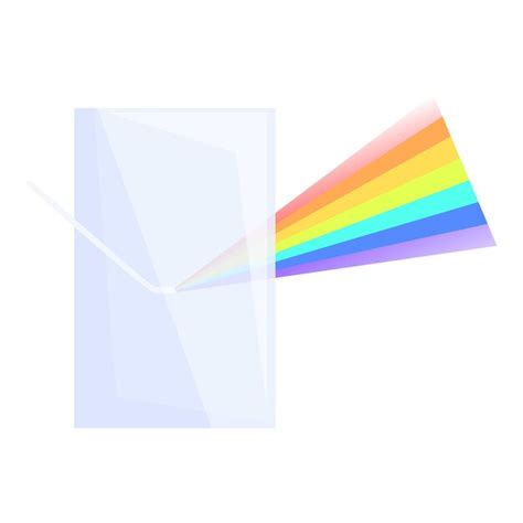 Premium Vector Triangular Prism Refracting Light Beam Creating Visible Spectrum