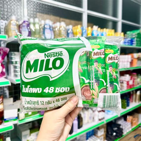 Nội địa Thái Lan Sữa Milo 3in1 Thái Lan 48 Gói Bịch Bột Milo Thái