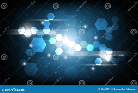 Vector Abstract Hexagon Pattern Technology Concept Background Stock Vector Illustration Of