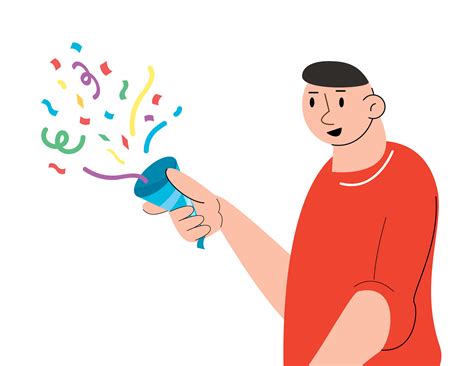 People Holding Confetti Popper Party Icon Illustration 23608588 Png