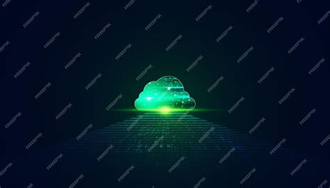 premium vector abstract cloud technology with big data and binary