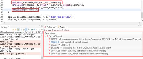 RTOS LAUNCHXL CC R CC NVS Lock NVS Unlock Not Work Sub GHz Forum Sub GHz