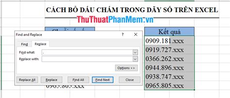 How To Remove Periods In Numbers In Excel