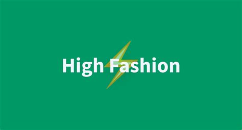 High Fashion A Hugging Face Space By Uthar