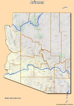 Arizona Map With Rivers