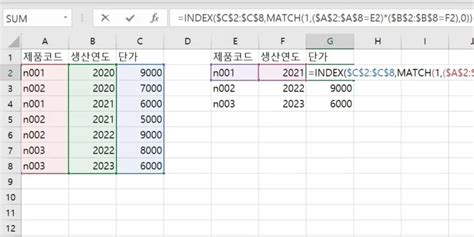 Index Match 함수 다중조건 사용법 쉬운엑셀