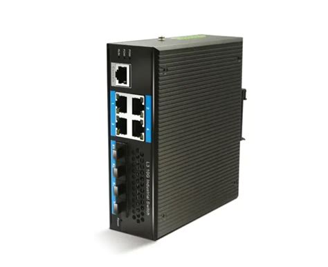 L3 Core Industrial Grade Ethernet Switch 4 Port Gigabit 4 Port Spf 4 Port Poe Output Ip40