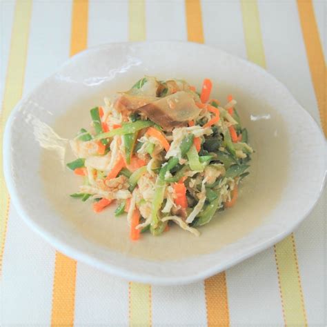 鶏ささみのさっぱりサラダ 学校給食レシピ 株式会社sn食品研究所