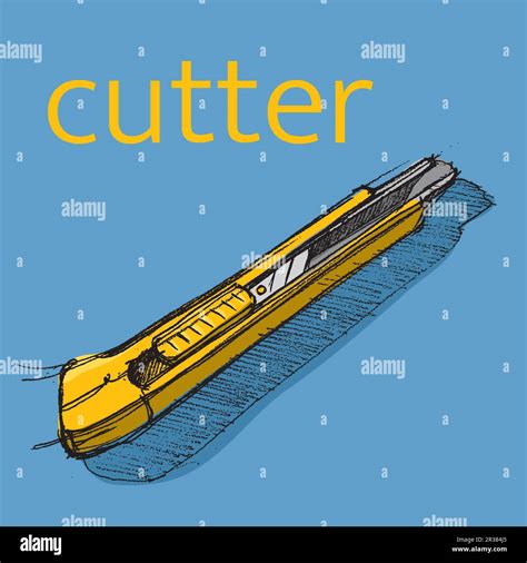 Cutter Sketch Pencil Style Stock Vector Image Art Alamy