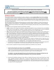 CSE Pre Lab Directions Master SP Docx CS E LAB PRE Download From SimNet CSE