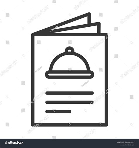 Food Menu Outline Icon Vector Illustration Stock Vector Royalty Free Shutterstock