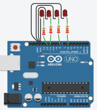Blinking Multiple LEDs Using Switch Case Tpoint Tech
