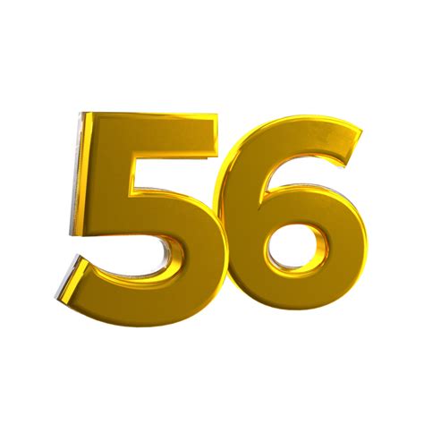 Mental Yellow 56 3d Number 11016804 Png