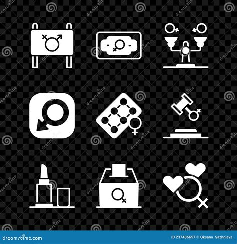 Set Feminist Activist Money Growth Woman Gender Equality Lipstick