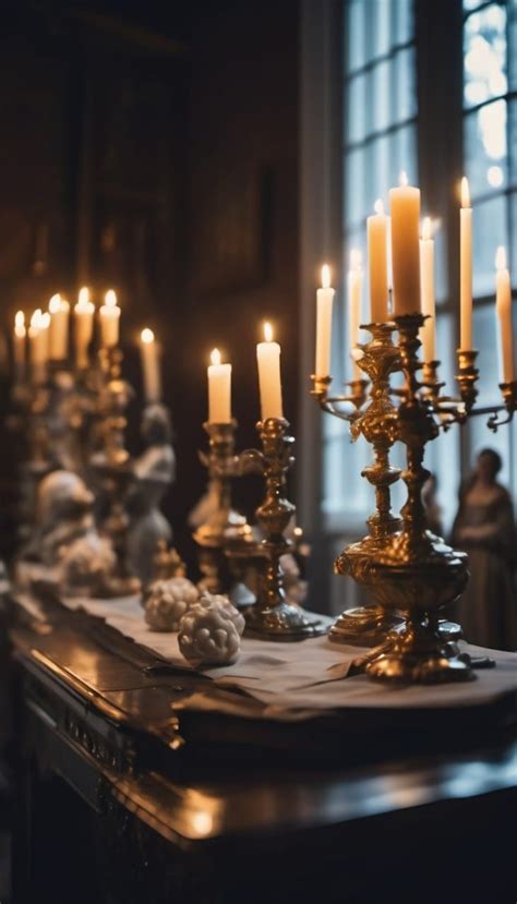 Candle Lit Dark Old Room Candlelight Dark Christmas Old Candles