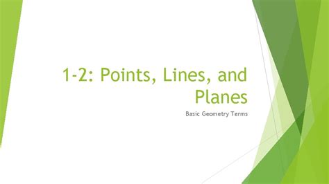 Points Lines And Planes Basic Geometry