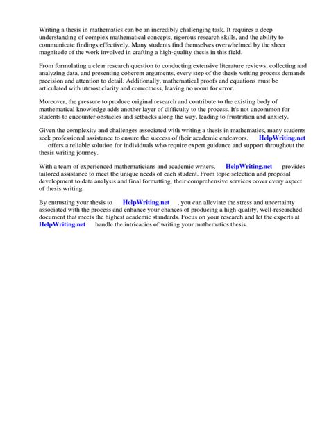 Thesis In Mathematics Introduction Pdf Mathematics Thesis